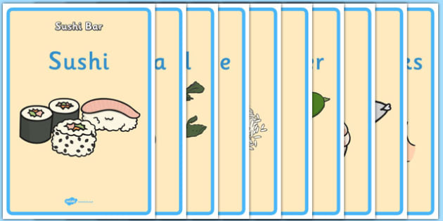 Sushi Bar Role Play Posters (teacher made)