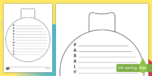 Paralympics Medal Writing Template