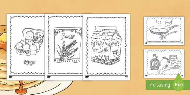 Pancake Day Coloring Worksheet / Activity Sheets - pancakes, food, eating