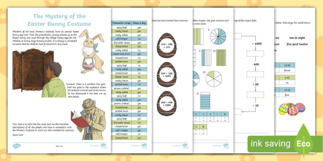 Mystery of the Easter Bunny Costume - KS2 Easter Maths Game