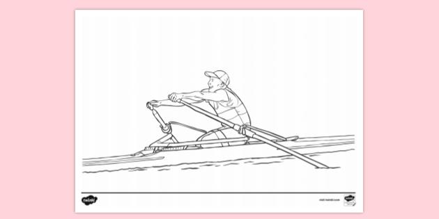 FREE! - Rowing Colouring | Colouring Sheets (Teacher-Made)