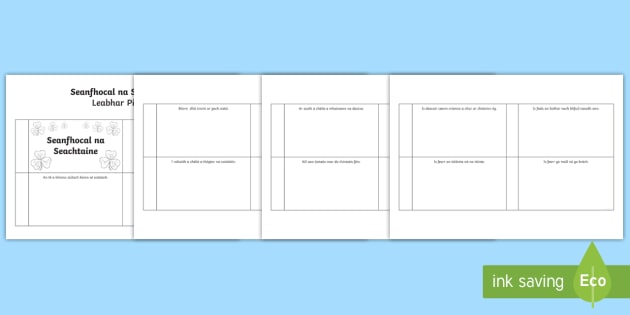 Seanfhocal na Seachtaine Picture Booklet (Teacher-Made)