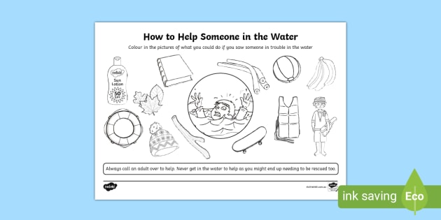 How to Help Someone in the Water activity