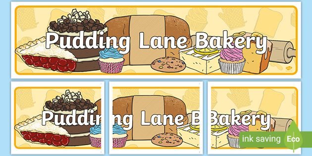 Pudding Lane Bakery Dramatic Play Banner