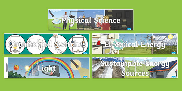 Physical Science 5-6 Google Classroom Banners (teacher made)