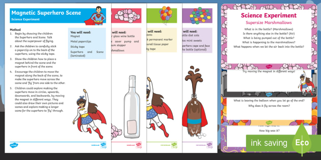 Superheroes Science Experiments Resource Pack - Twinkl
