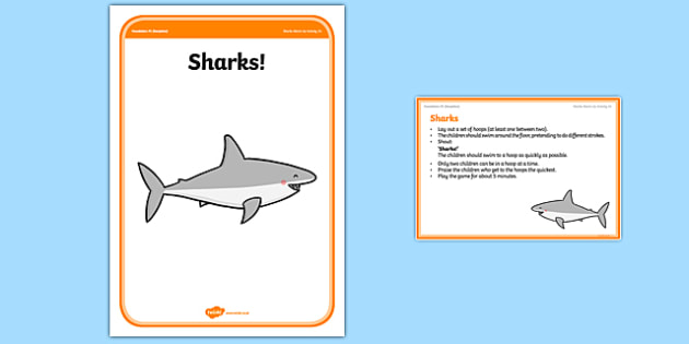 Sharks Warm-Up Activity Card (teacher made)