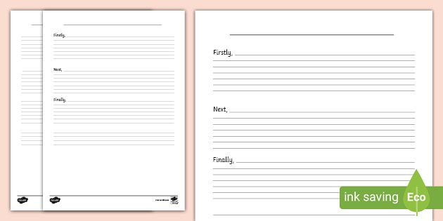 Recount Narrow Lined Writing Frame