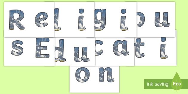 Religious Education Display Title (teacher made)