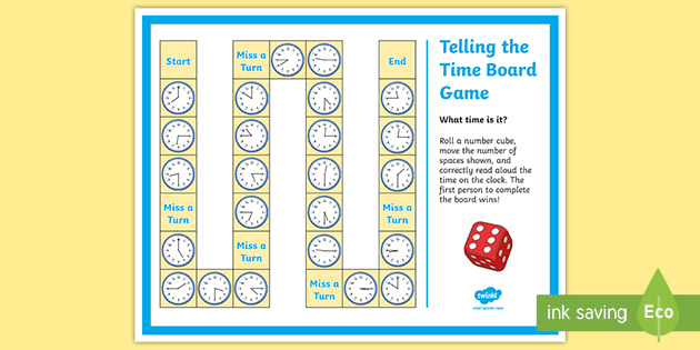 Telling The Time Board Game Maths teacher Made Twinkl VrwrNe0uYw