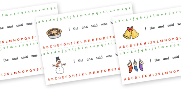 FREE! - Christmas Alphabet Strips (teacher made)