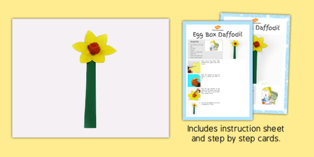 Egg Box Daffodil Craft Instructions (teacher made)