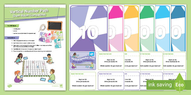 Vertical Number Path (Dash Robot Compatible)
