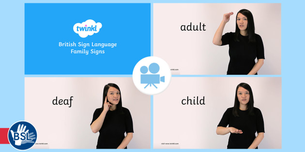 Over 60 Family Signs in British Sign Language (BSL) Video Clip - family