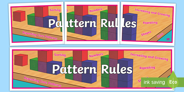 Pattern Rules Banner (teacher made)