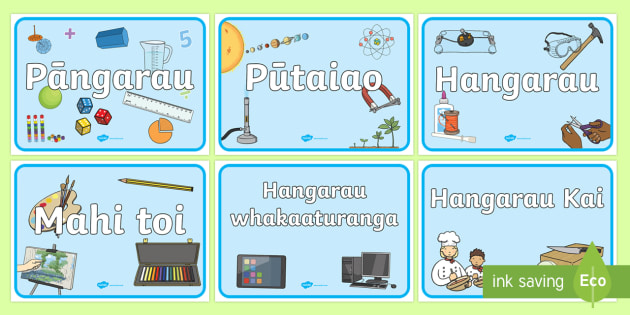 Ngā kaupapa Signs and Labels (teacher made)