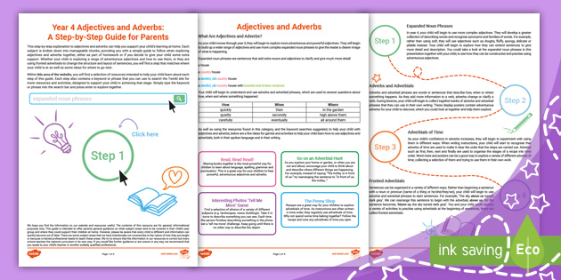 Year 4 Adjectives and Adverbs: A Step-by-Step Guide for Parents