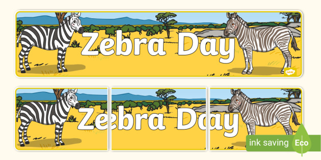 Zebra Day Display Banner (teacher made)