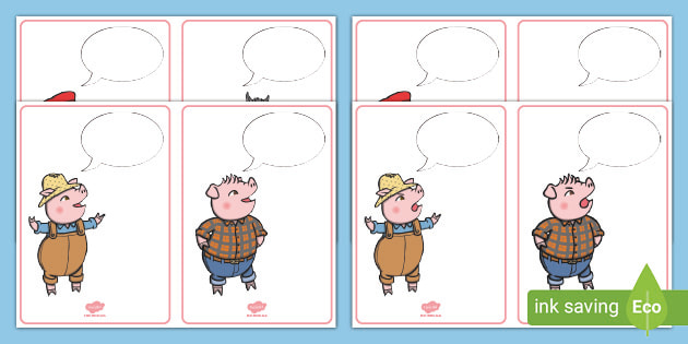 Three Little Pigs Speech Bubble Poster - The Three Little Pigs Posters