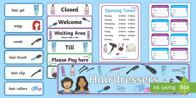 Hairdressers / Salon Role Play Pack (teacher made)