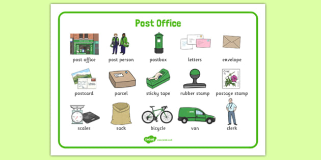 AN Post Office Word Mat (teacher made)