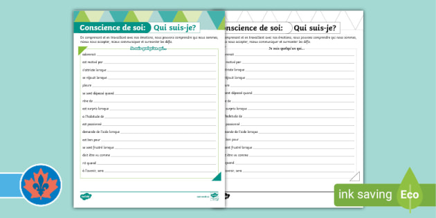 Self-Awareness: Who Am I? French (Teacher-Made)