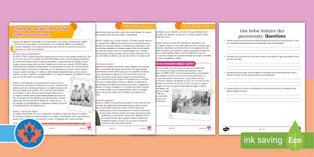 Residential Schools Reading Comprehension - Grades 4-6