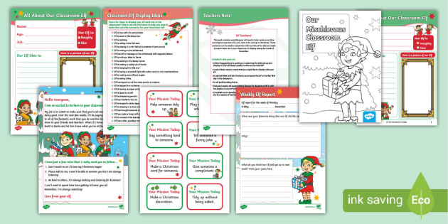 Mischievous Elf Classroom Activity Pack