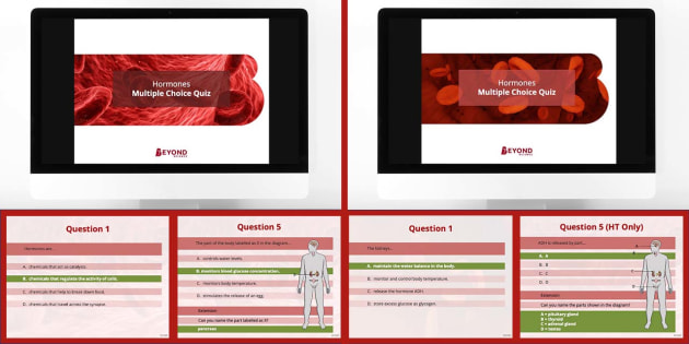 Hormones Quick Quiz (teacher made)