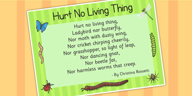 👉 Hurt No Living Thing Christina Rossetti Poster