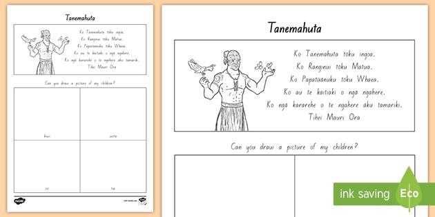 Tanemahuta me āna tamariki Worksheet / Worksheet