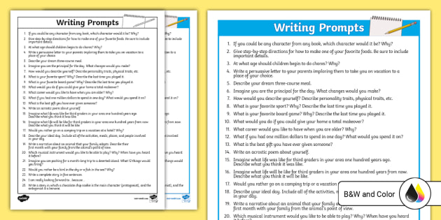Writing Prompts Lists | twinkl.com