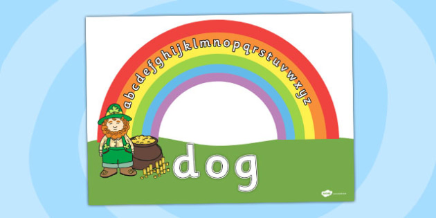 Rainbow Cut and Stick Word Building Activity (teacher made)