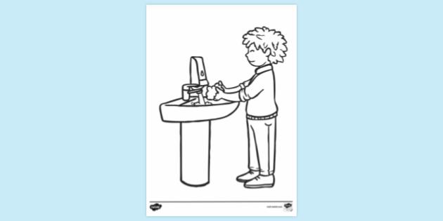 FREE! - Hand Hygiene Colouring Sheet | Colouring Sheets