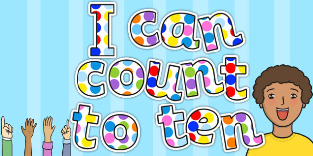 I Can Count to Ten Spotty Themed Display Lettering - display