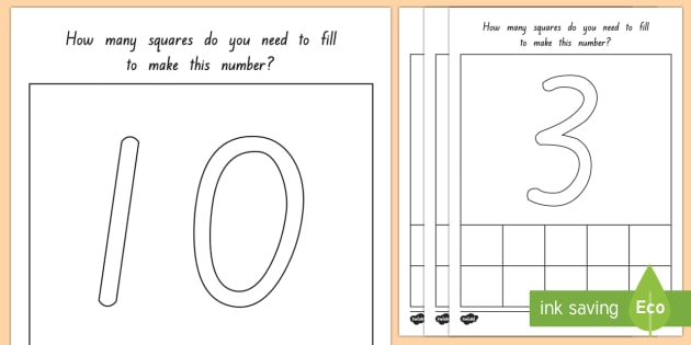 Representing Number Counting Worksheet / Worksheet