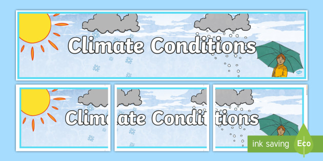 Climate Conditions Display Banner (Teacher-Made)