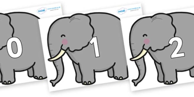 FREE! - Numbers 0-100 on Elephants (teacher made)
