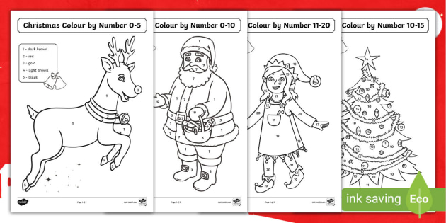 Christmas Colour-By-Number Activity