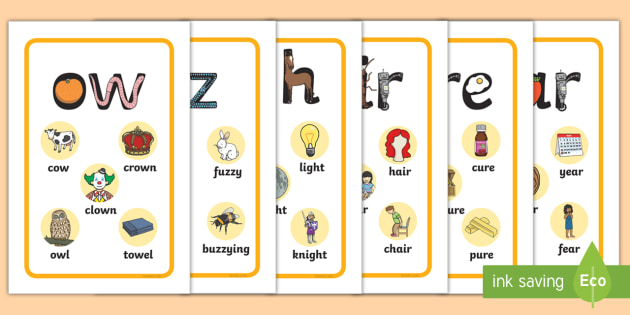 ow zz igh air ure ear Phonics Tolsby Prompt Frame