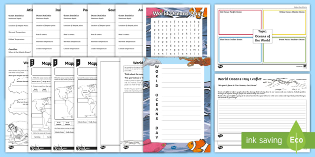 World Oceans Day Second Level Activity Pack (teacher made)
