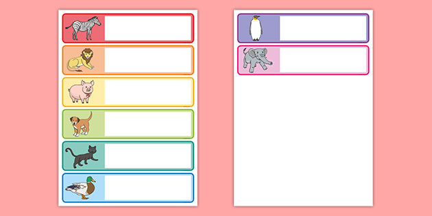 Cute Animals Editable Gratnells Tray Labels (teacher made)