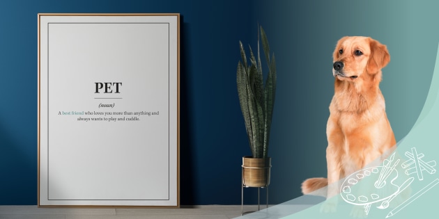 Pet Definition Typography Poster (teacher made)