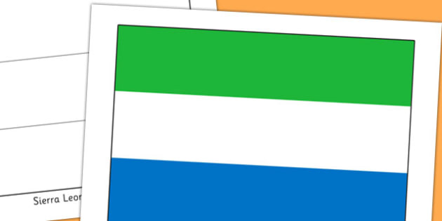 Sierra Leone Flag Display Poster (teacher made)