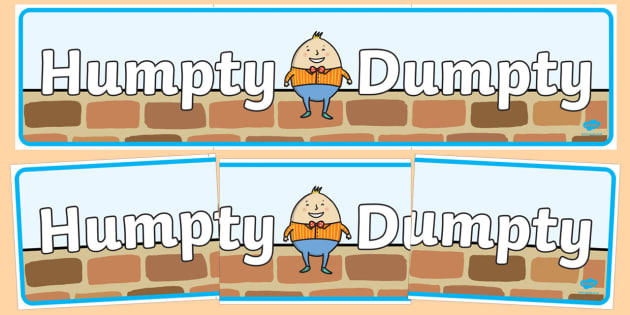 Humpty Dumpty Display Banner