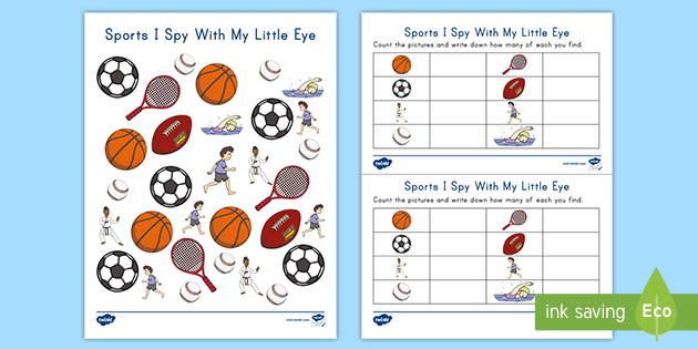 Sports I Spy Activity (teacher made)