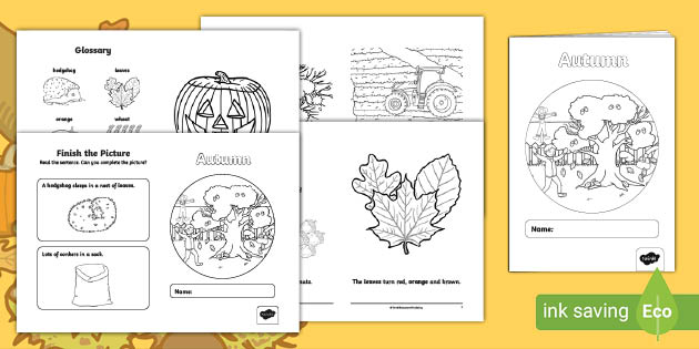 Read and Colour Non-Fiction Booklet: Autumn (Teacher-Made)