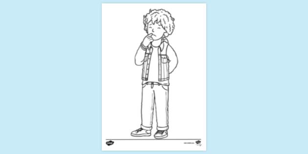 FREE! - Worried Child Colouring Sheet (Teacher-Made)