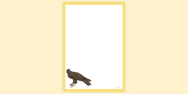 FREE! - Golden Eagle Page Border | Page Borders | Twinkl
