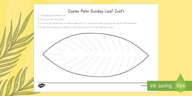 Easter Palm Sunday Leaf Craft - Easter, Easter craft, Palm